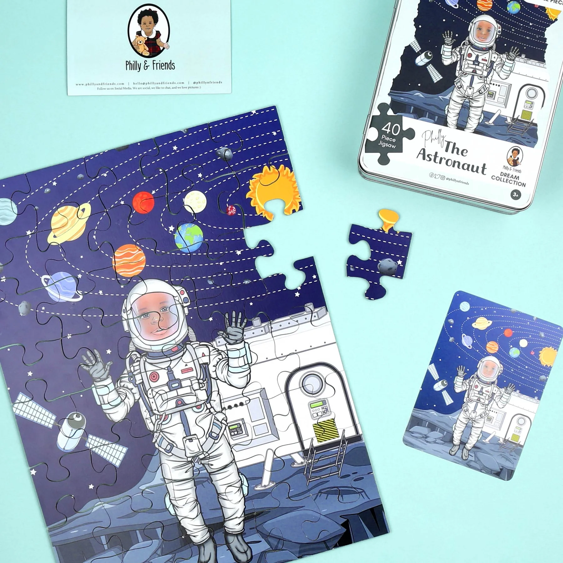 Space-themed Astronaut Wooden Jigsaw Puzzle | Wakuda